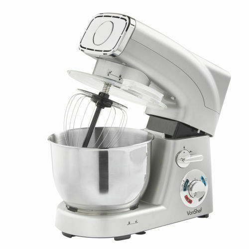 VonShef Silver Stand Mixer Food Machine 1200w With Additional ...