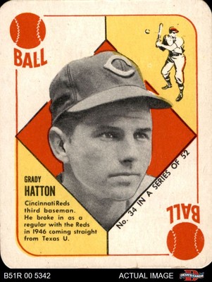 1951 Topps Red Back #34 Grady Hatton Reds 6 - EX/MT | eBay