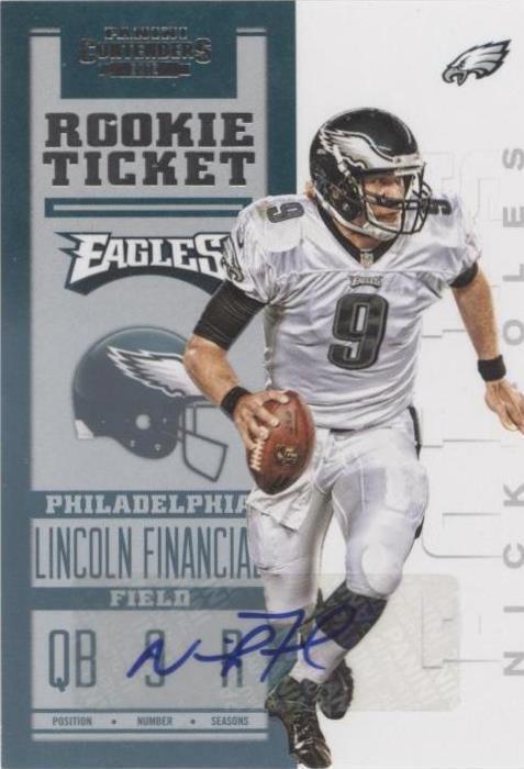 2012 Panini Contenders - Rookie Ticket RPS Nick Foles #218 /550 (AU, RC ...