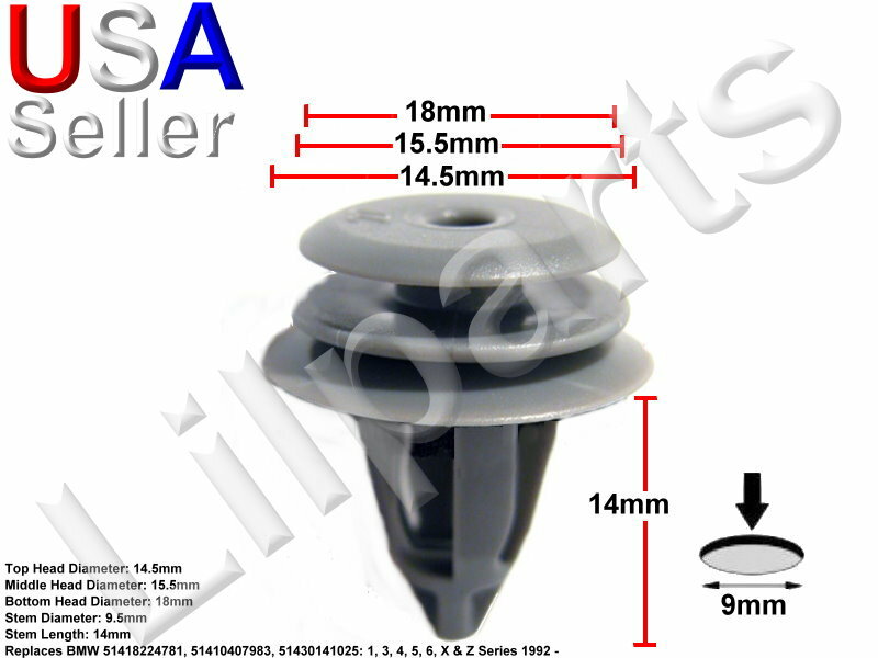 Door Trim Panel Clip For BMW MINI Replaces 51418224781 51410407983 ...