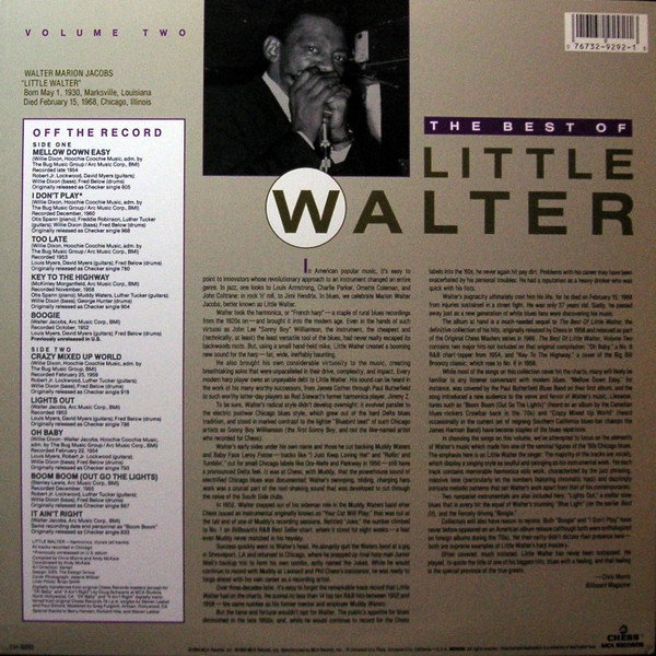 Little Walter - The Best Of Little Walter Volume Two (LP) (Very Good ...