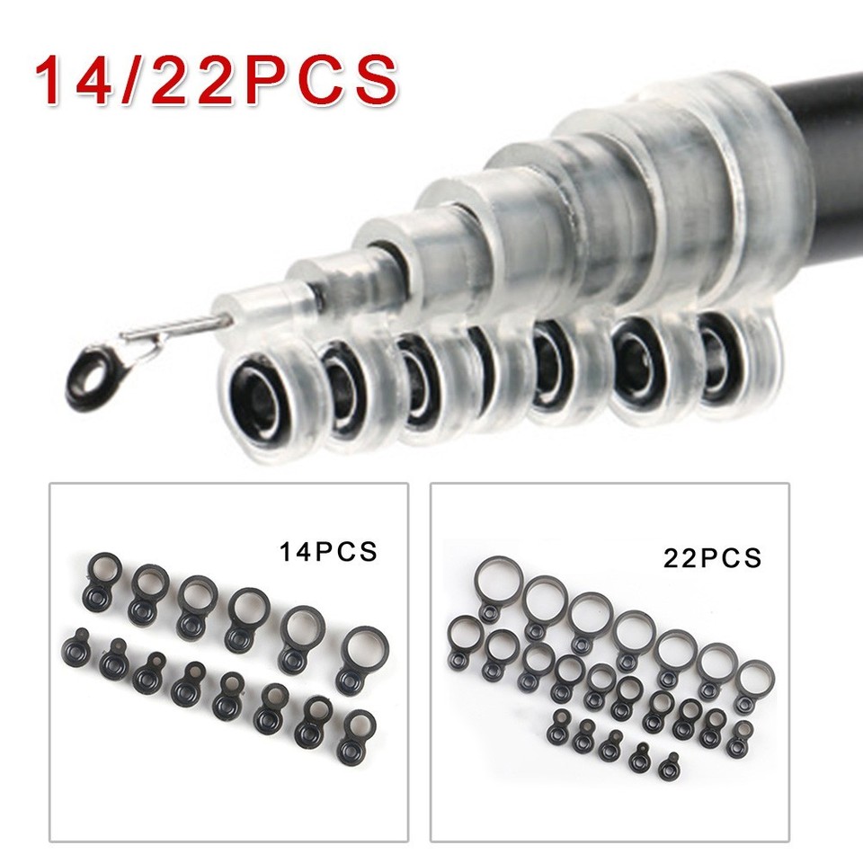Fishing Rod Guides Eye Ring Wire ring Silicone Outdoor Kits DIY Top ...