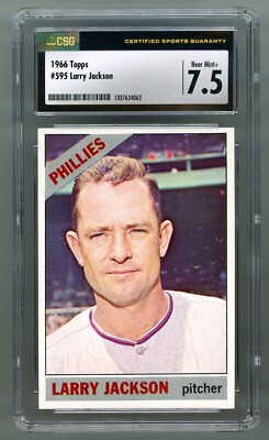 1966 Topps #595 Larry Jackson CSG 7.5 NEAR MINT+ #1027634062 | eBay