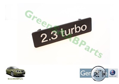 SAAB 9-5 (1998-2010) "2.3 turbo" Emblem 4968335, New Genuine SAAB Part ...