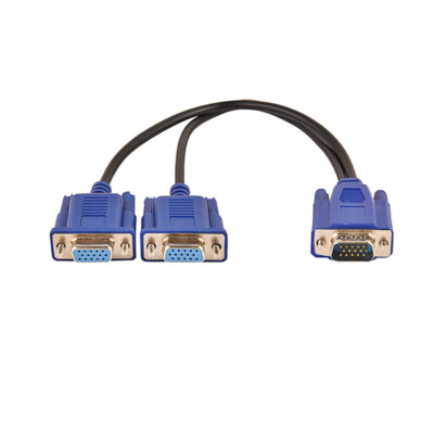 HD15 VGA / SVGA Male to Dual Female Monitor Video Splitter Y Cable | eBay