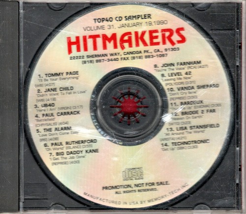Various Artists: Hitmakers Top 40 Sampler Volume 31 - January 19, 1990 ...