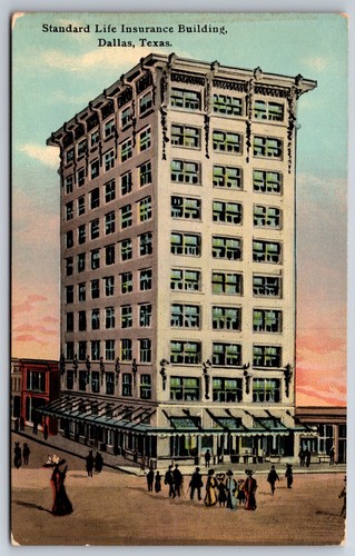 Dallas Texas~Standard Life Insurance Building~Main Street~c1910 ...