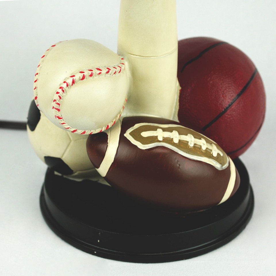 Mult-Sport Table Desk Lamp for Kid Bedroom - Basketball Football Soccer ...