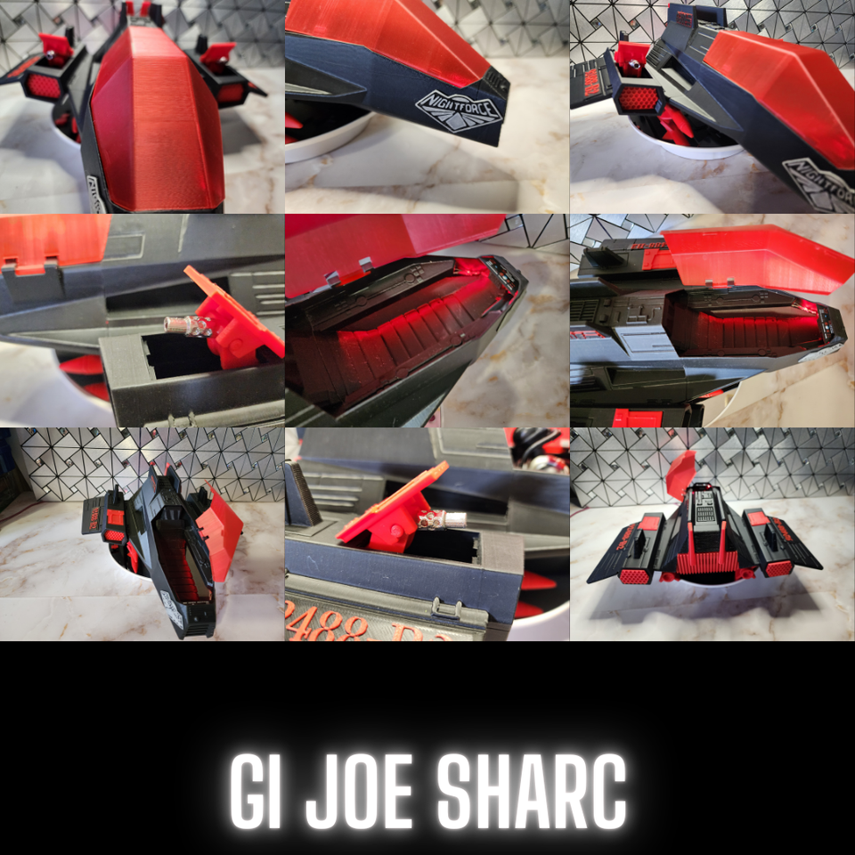 GI Joe SHARC Vehicle, 1/12 Scale, LED Light, 3D Printed Custom, Joe ...