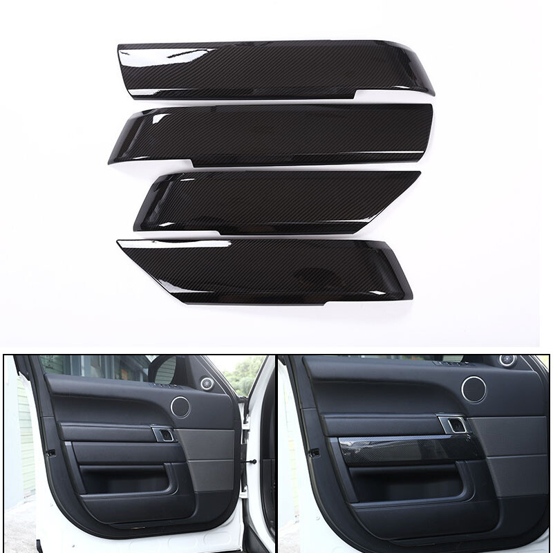 Carbon Fiber Style Interior Door Panel Cover Decor Trim For Range Rover ...