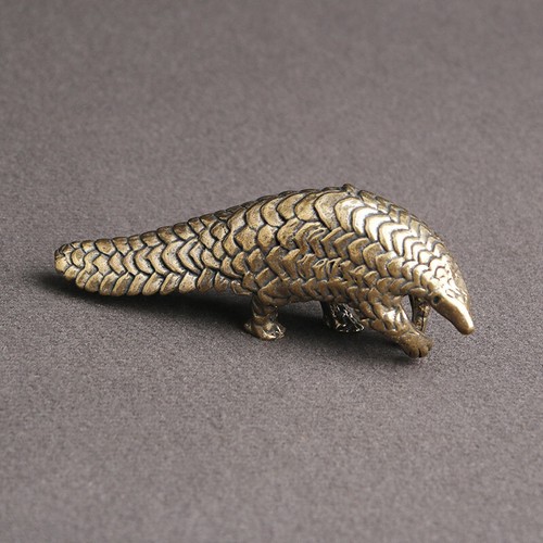 8cm China Folk Fengshui Brass Lucky Animal Sculpture Pangolin Statue ...