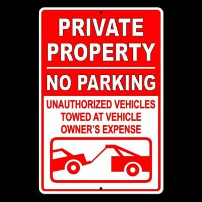 Private Property No Parking Violators Towed At Owners Expense Sign ...