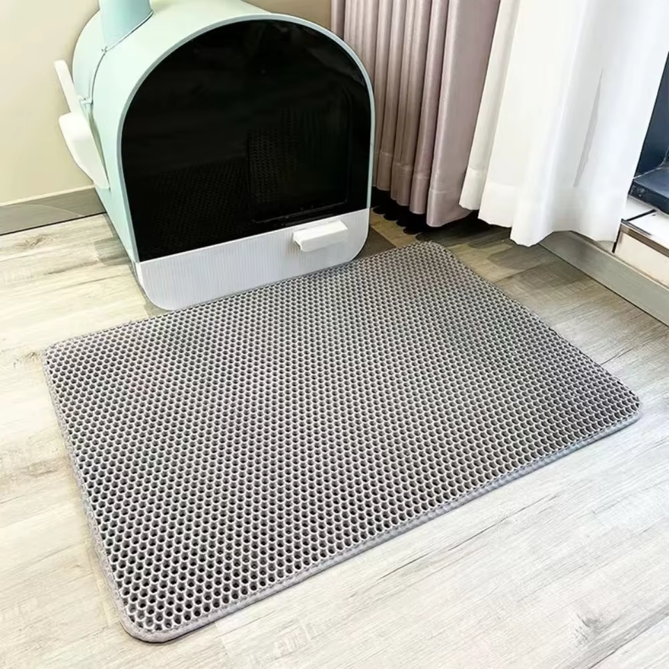 Large Cat Litter Mat Waterproof Double Layer Non Slip Litter Box Tray ...