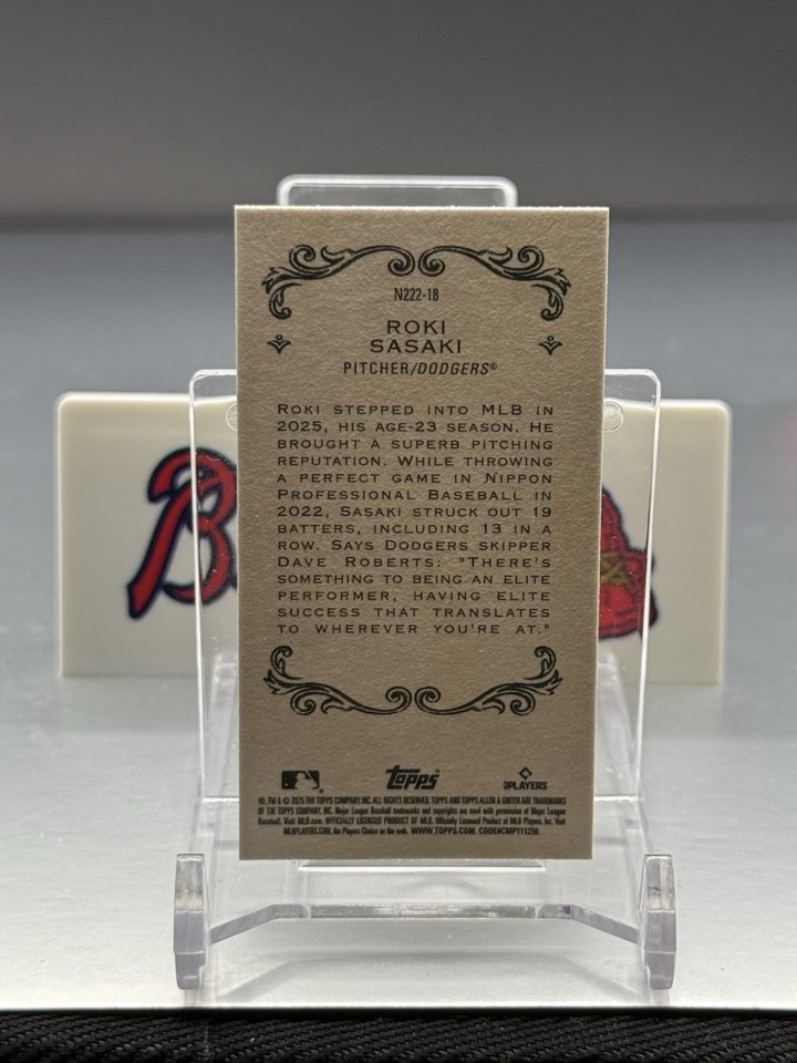 2025 Topps Allen & Ginter Roki Sasaki Mini 1889 Variation #N222-18 RC ...