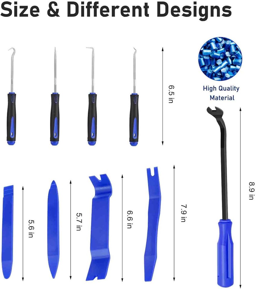 Auto Trim Removal Tool Set Pry Kit, Door Panel Tool, Fasteners... | eBay