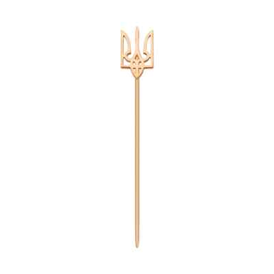 Hair Pin Brooch Ukrainian Trident Tryzub Ukraine Women Jewelry 14k gold ...