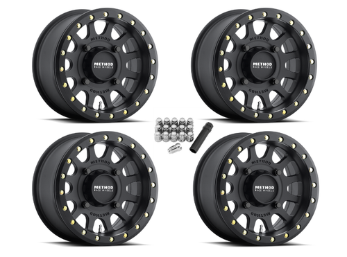 Method 401 Beadlock UTV 15" Wheels Rims Black 15x7 4+3 Can-Am Maverick ...