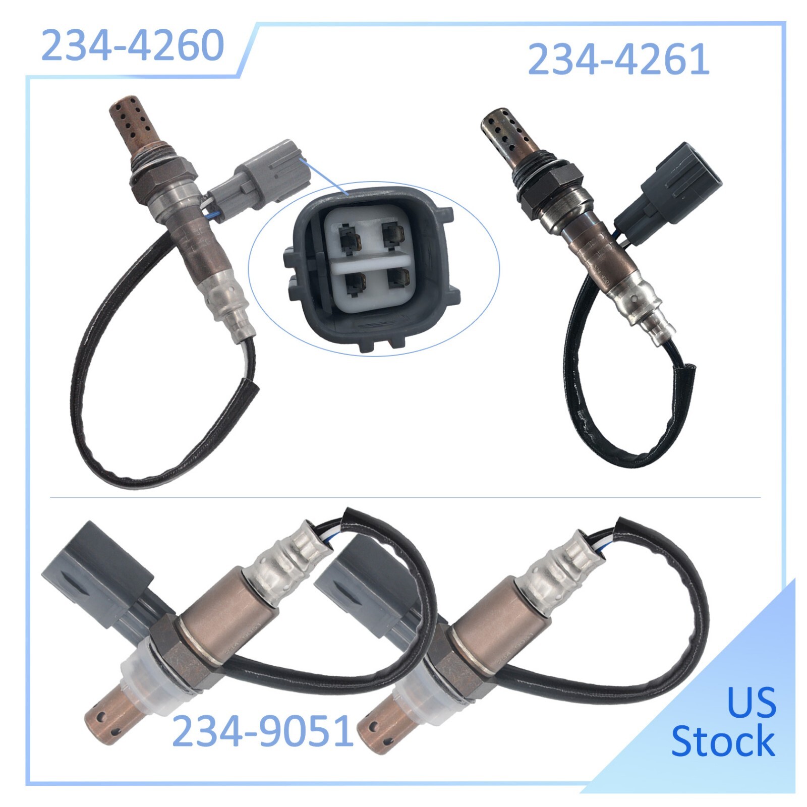 Upstream & Downstream 4Pcs Oxygen Sensor 234-4260 for Toyota Avalon ...