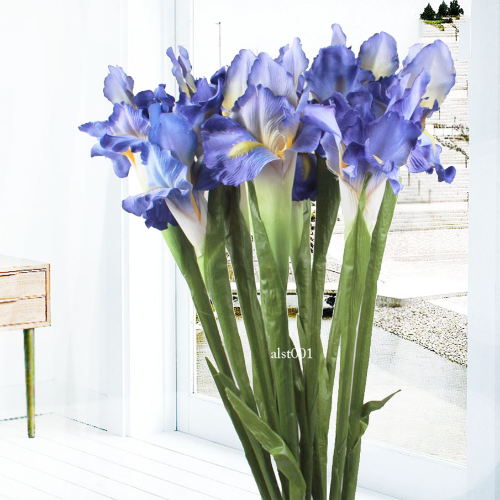 5pcs Iris Artificial Flower Decorative Fake Flowers Silk Flower for ...