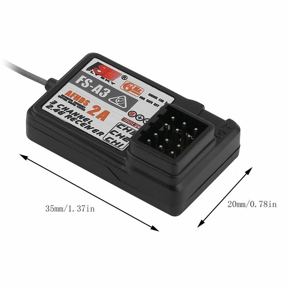 Flysky FS-A3 RC Receiver RX FlySky 3CH 2.4G AFHDS 2A Protocol For RC ...