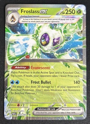 Froslass ex 003/182 Paradox Rift Double Rare Holo Pokemon TCG Card NM ...