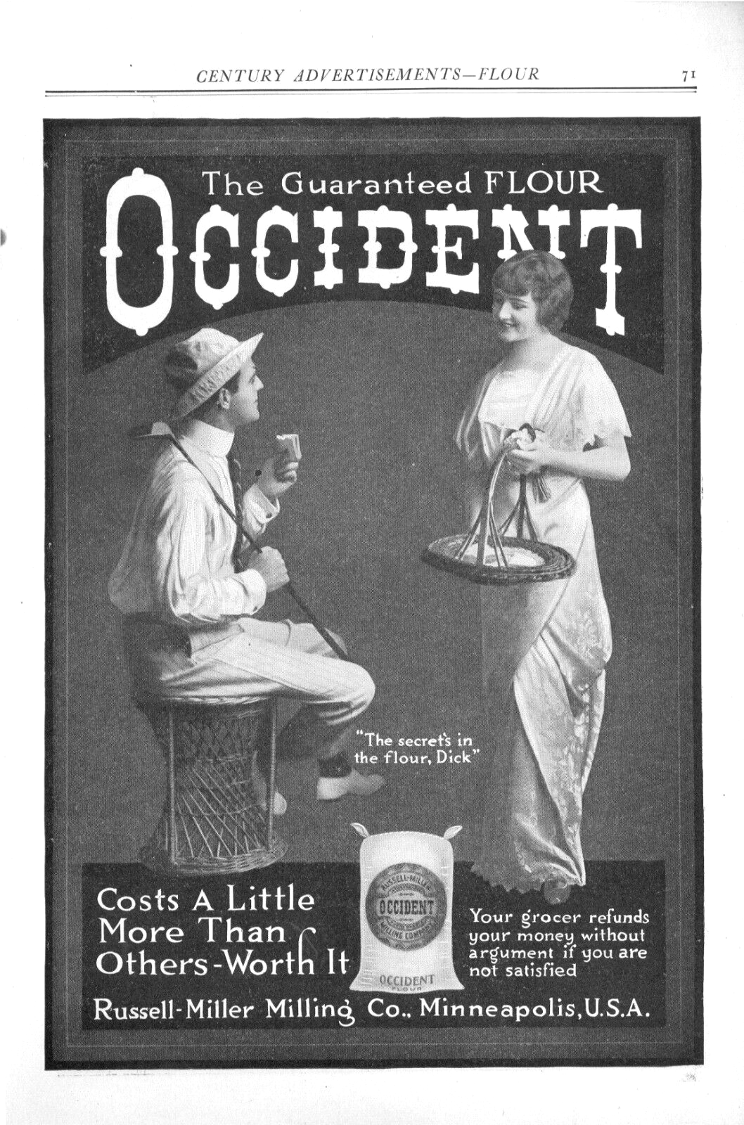 Occident Flour - Russell-Miller Milling Co. - Minneapolis, USA - Circa ...