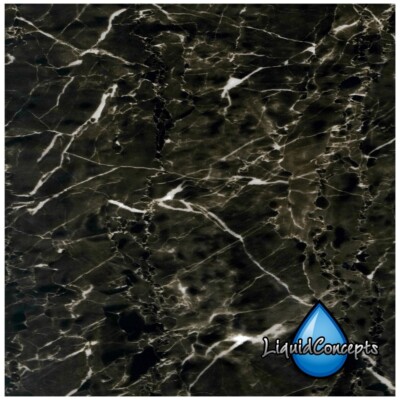 Hydrographic Film | Hydro Dip Film | Dark Brown and White Marble 19" x ...