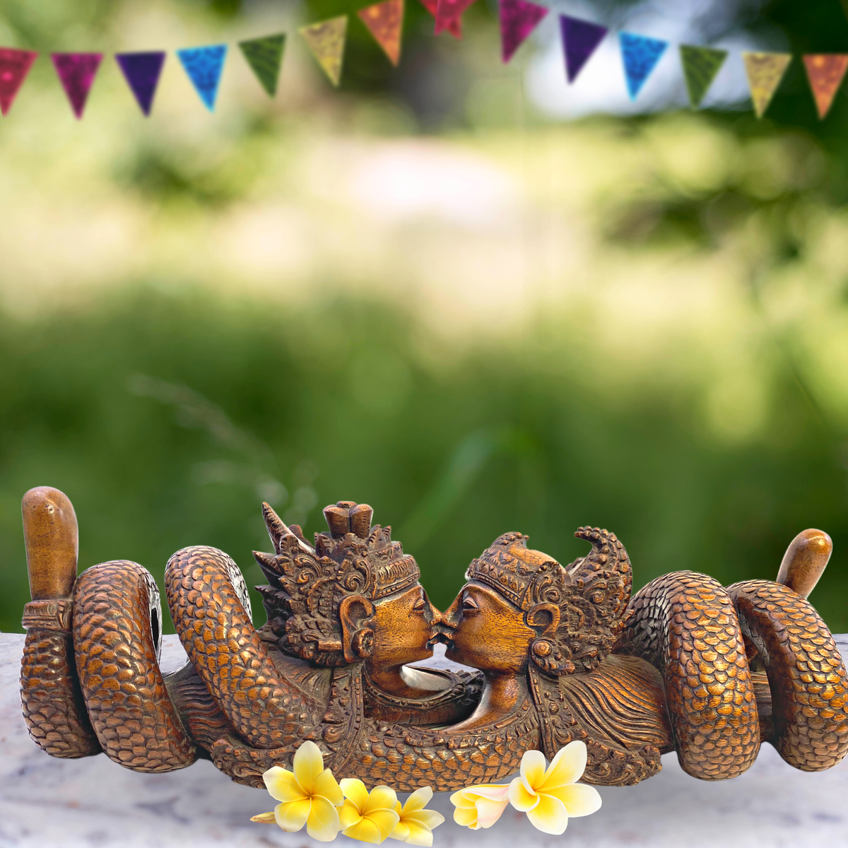Bali Bow With Snake Statue