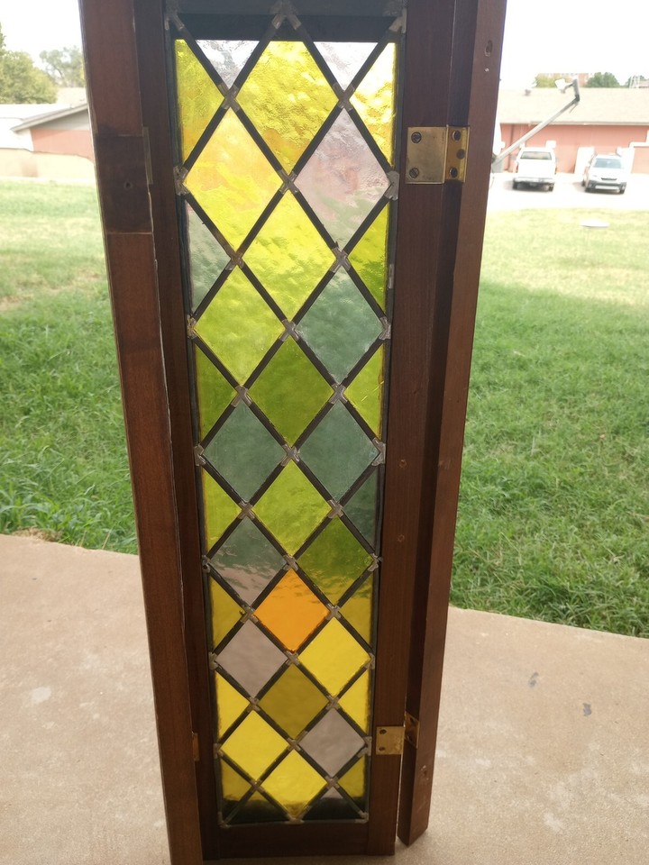 Vintage Antique Stained Glass Window/panels-Multiple Colors | eBay