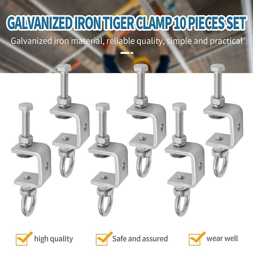 I- U-Clamps 6-PC-Set, Edelstahl 1 "25 mm C-Clamps mit M8 ...