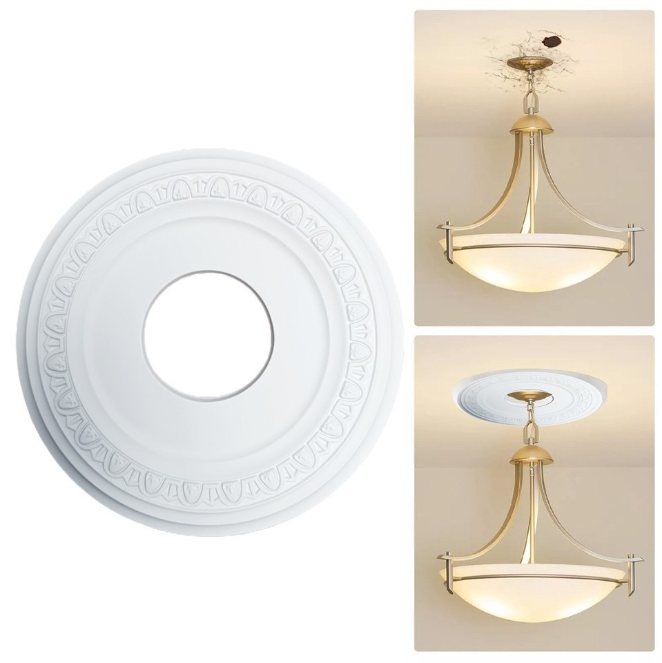 Functional and Stylish PU Ceiling Medallion Light Fixture Covers Plate ...