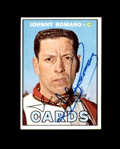 Johnny Romano Signed Original 1967 Topps St. Louis Cardinals Autograph ...
