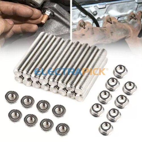 Stainless Steel Bolts Exhaust Manifold Header Stud Kit For Ford F150 4. ...