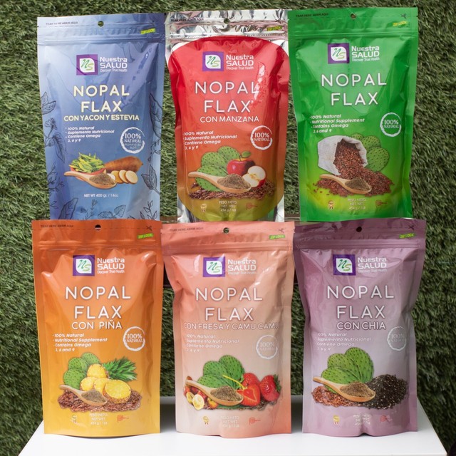 Nopal Flax Chia Linaza FlaxSeed Fiber 350 gr Colon Cleanser equilibrum ...