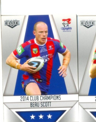 2015 NRL Elite 2014 Club Champions Beau Scott - Newcastle Knights | eBay