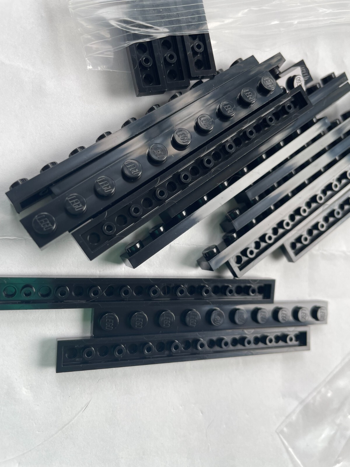 LEGO -NEW--#4477-BLACK 1 X 10 PLATES-10 PIECES
