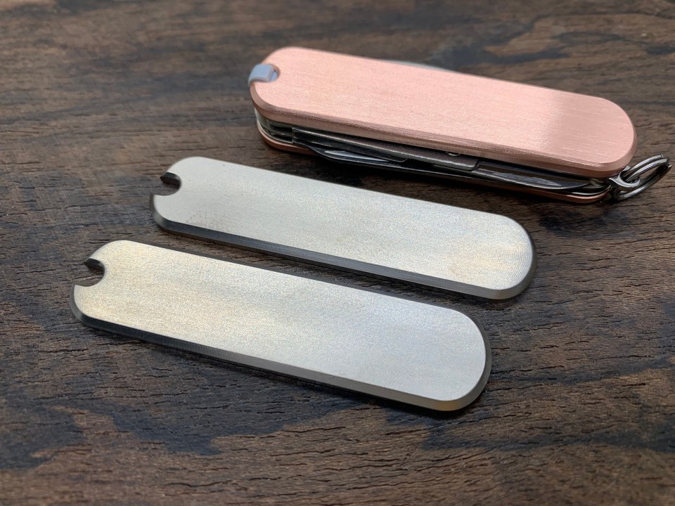 58mm Brushed Titanium Scales for Swiss Army SAK | eBay