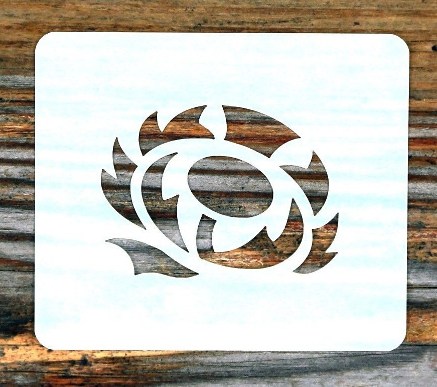 Scottish Thistle Stencil - Face Painting, Crafting, 7cm x 6cm Reusable ...