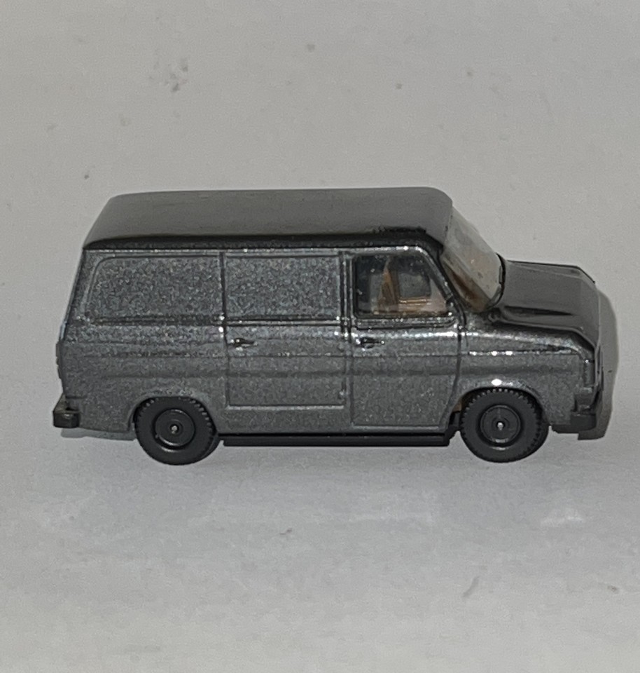 HO Scale Ford Transit Cargo Van • Herpa • 1:87 • Grey • Realistic ...