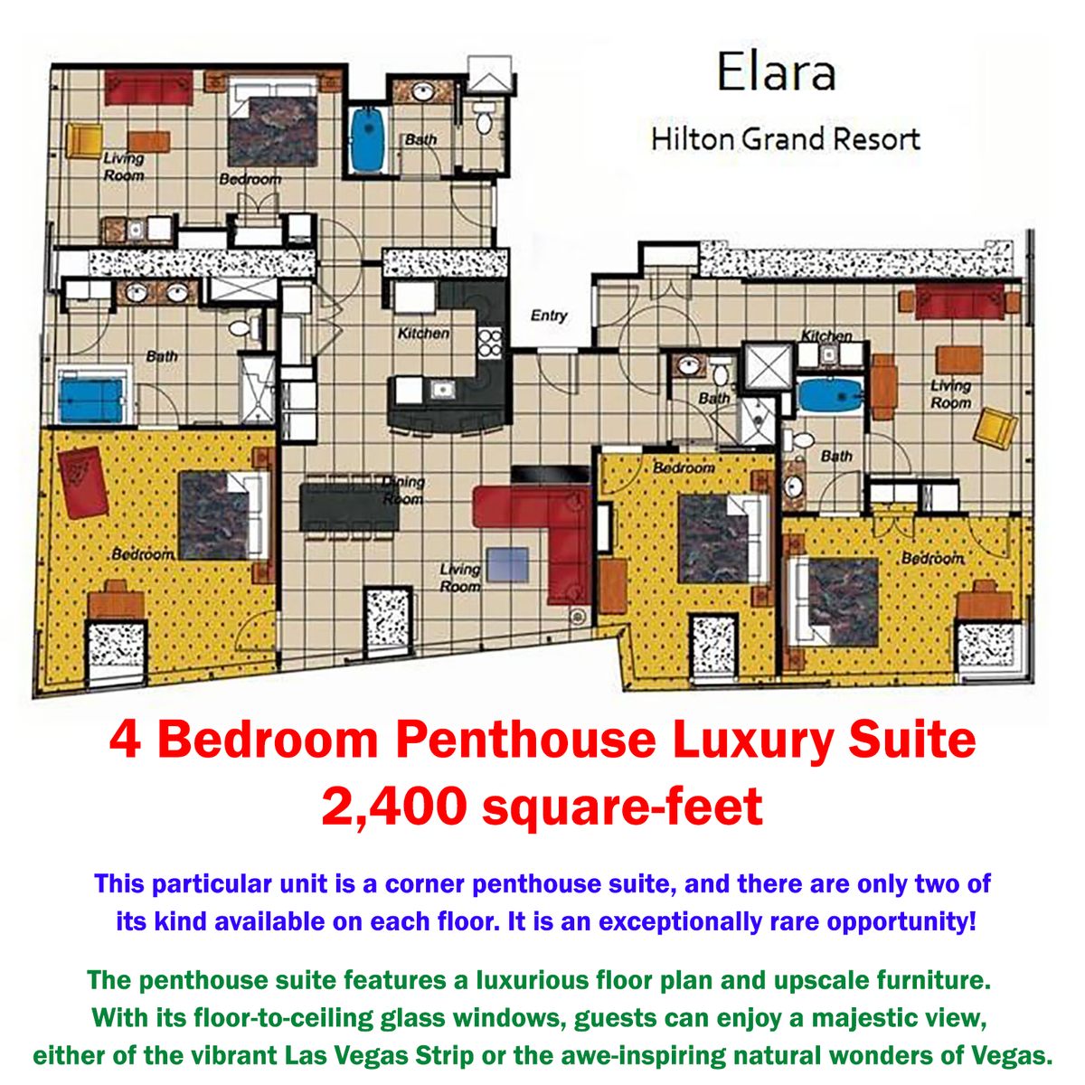 Elara Las Vegas Room Floor Plans 4 Floors Open Atop Elara Tower Days