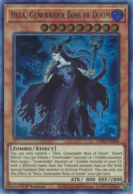 1 x Hela, Generaider Boss of Doom - GFP2-EN090 - Ultra Rare - 1st ...