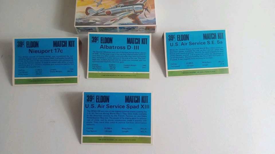 Lot Of 7 Airplane Model Kits 3 Fujimi 4 Eldon Match Kits CS | eBay
