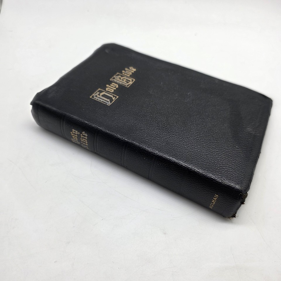 1949 A.J. Holman Handy Bible Brevier Pronouncing KJV Leatherette Pocket ...