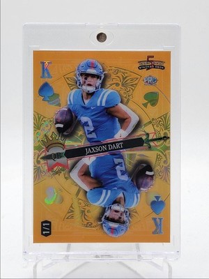 JAXSON DART 2024 WILD CARD 5 CARD STACKED DECK PRE-ROOKIE GOLD RC 1/1 ...
