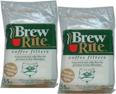 Brew Rite Wrap Around Percolator Coffee Filters Basket Style 110 Count ...