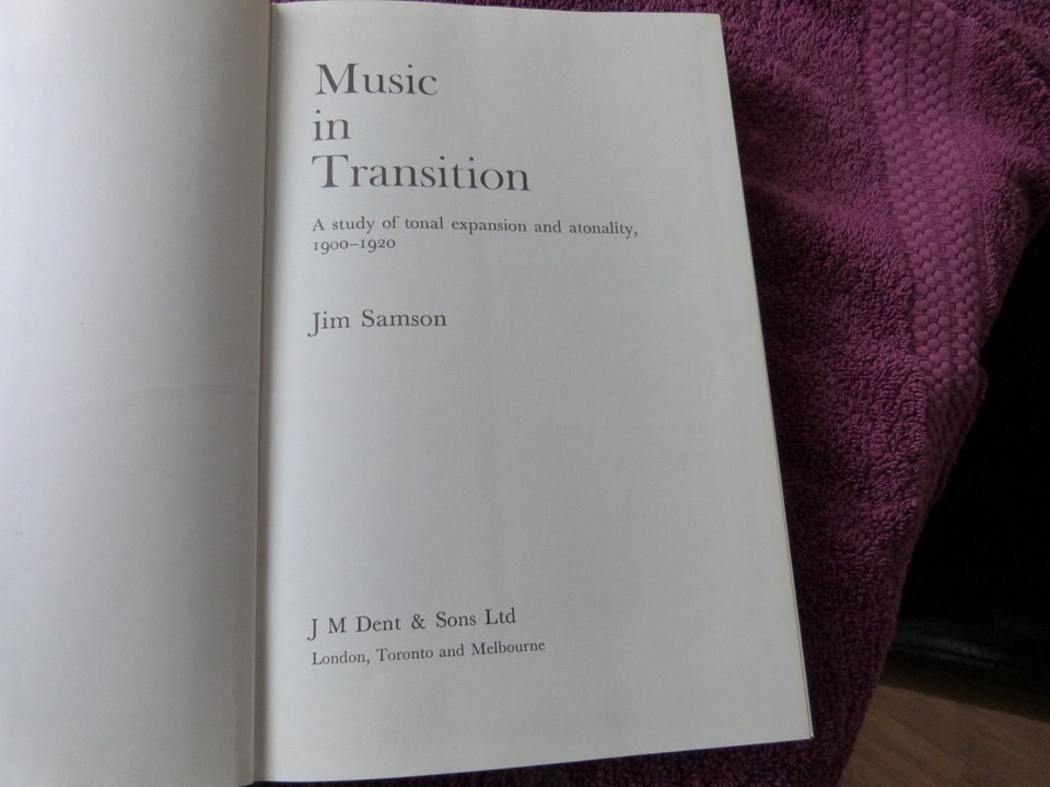 H/B Book Music In Transition By Jim Samson Published 1979 | eBay UK