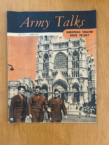 Vintage Aug. 5 1945 - Army Talks Magazine "European Theatre Since Ve ...