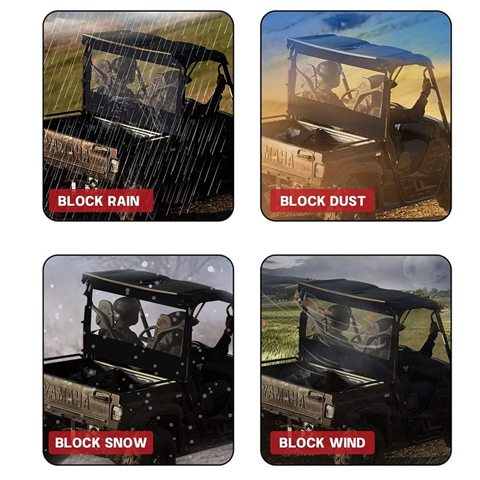 Soft Rear Windshield Window For 78637 Yamaha Rhino 600 700 /450 CFMoto ...