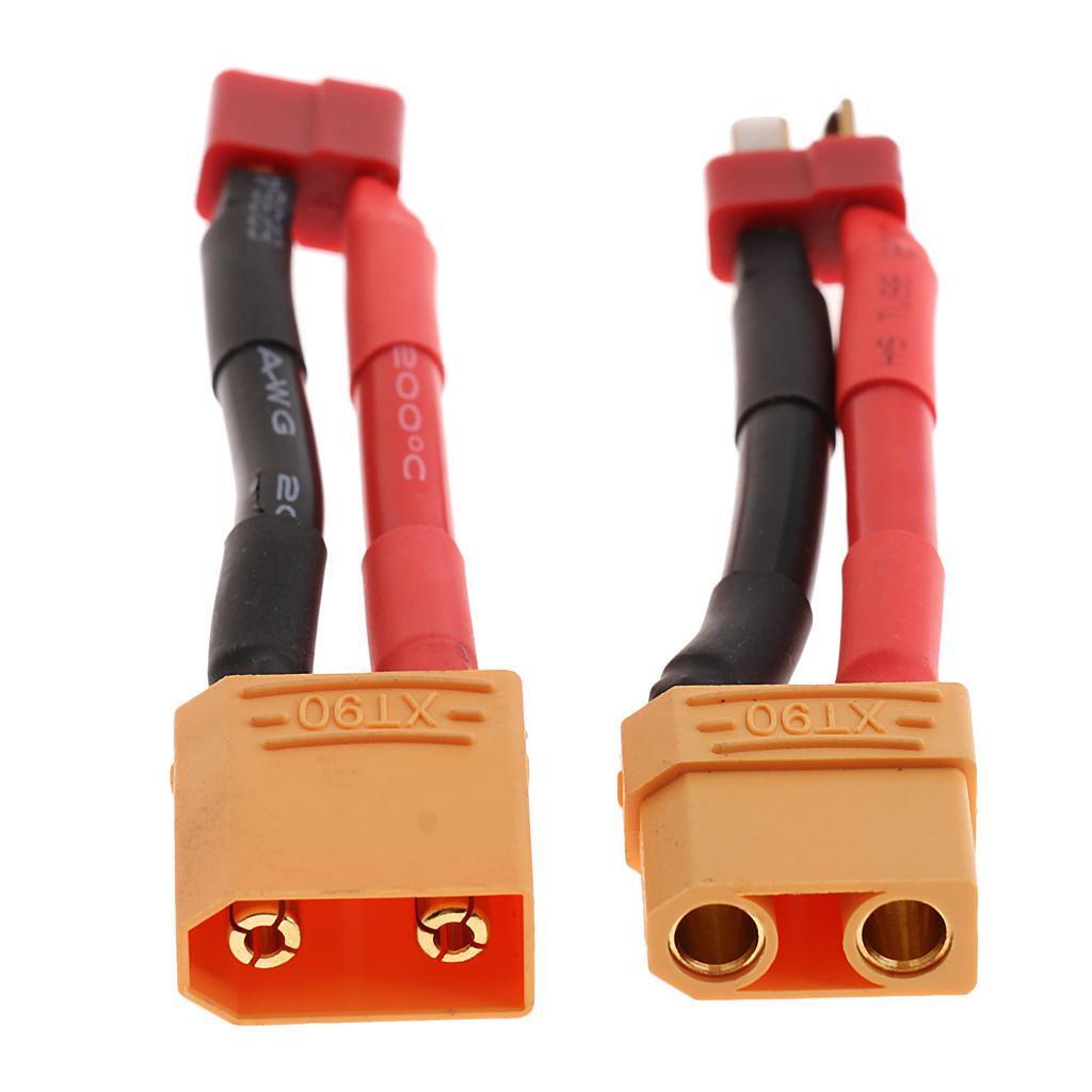 XT90 to Male & Female Lipo Battery Adapters Wire for RC Models | eBay