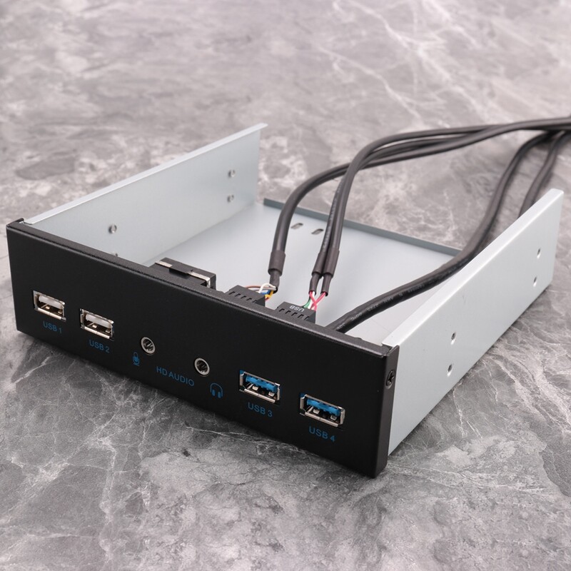 5.25 Inch Desktop Pc Case Internal Front Panel Usb Hub 2 Ports Usb 3.0 ...